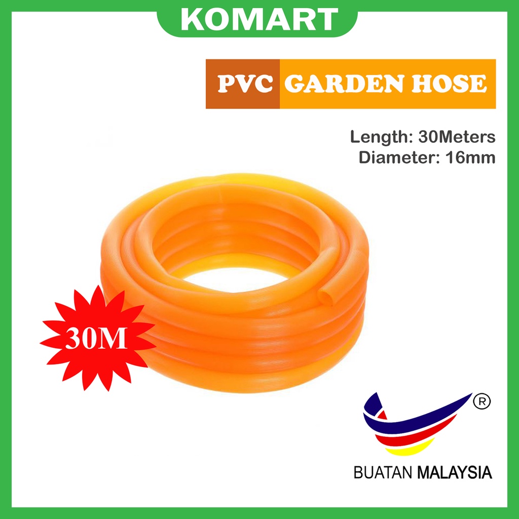 16MM (5/8") x 30 Meters PVC Garden Hose Gardening Water Hose / Getah ...