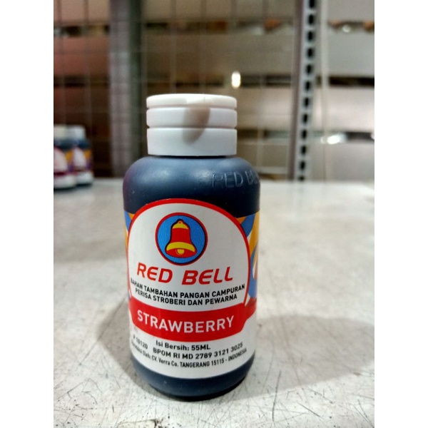 Red BELL STRAWBERRY FLAVORS AND COLORING 55ML SUITABLE FOR USE VARIOUS ...
