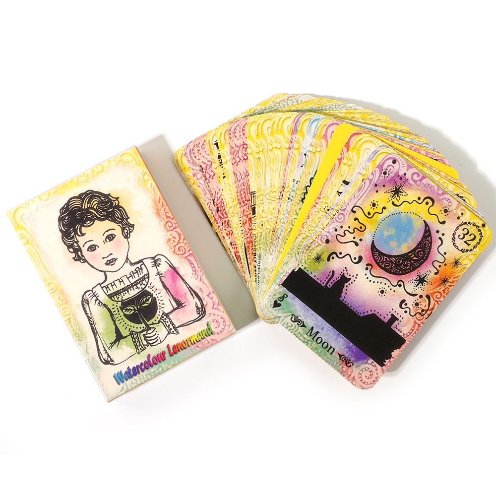 Watercolour Lenormand Cards Fortune-telling Prophecy Tarot Cards ... Watercolour Lenormand Cards Fortune-telling Prophecy Tarot Cards ...