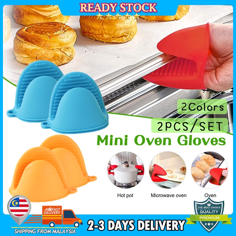 Anti-scald Silicone Kitchen Insulated Heat Glove Hot Pot Oven Baking ...