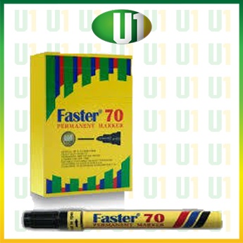 Faster 70 Permanent Marker - Black/Blue/Red (Box of 12pcs) | Shopee ...