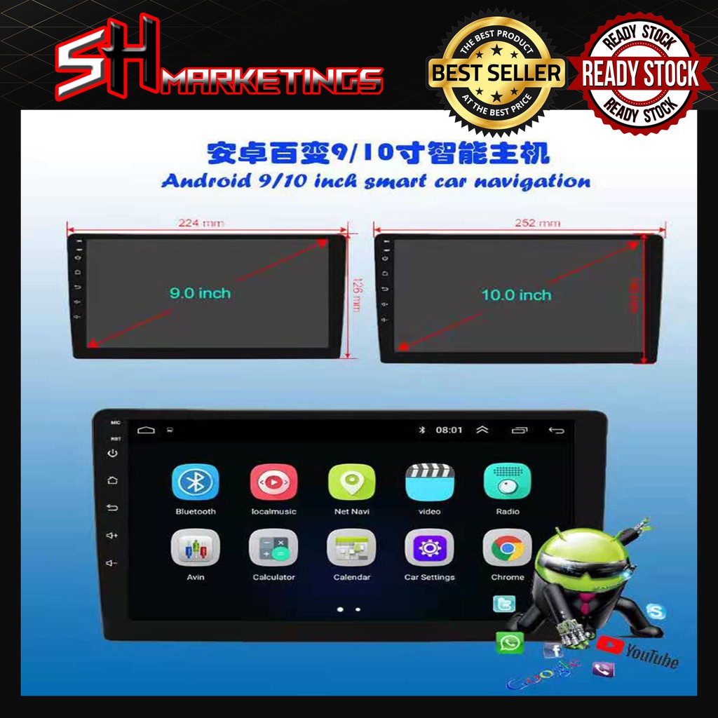Android Player Wifi/GPS 9inch/10inch Car Audio Android Player | Shopee ...