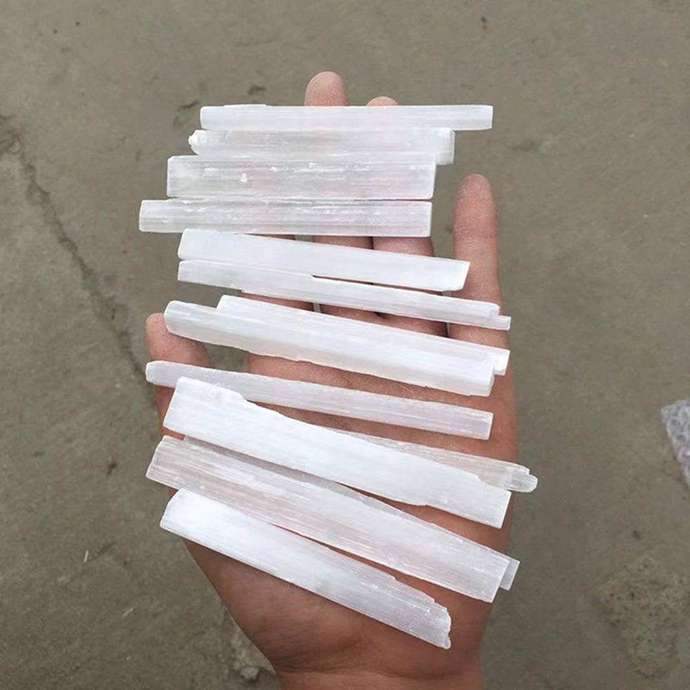 1Pc Selenite Stick Clear Selenite Gypsum Reiki Healing Energy Wands ...