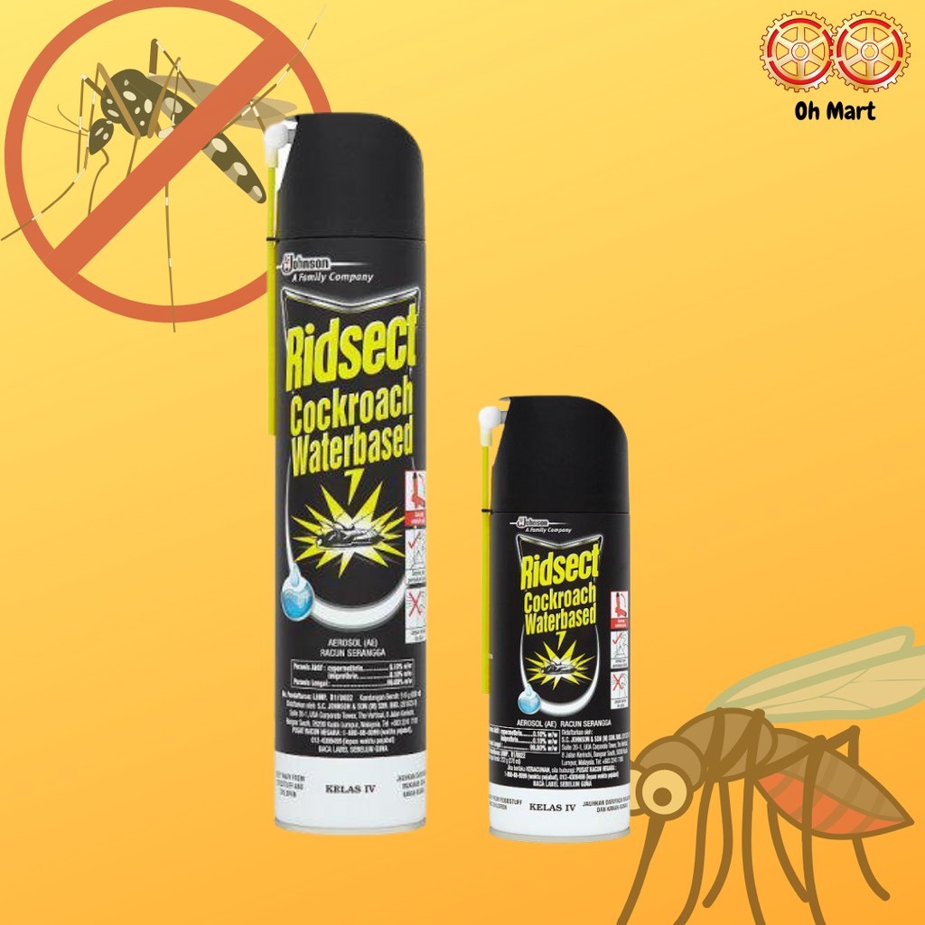 Ridsect Cockroach Waterbased Spray/ Aerosol Racun Serangga (600ml/270ml ...