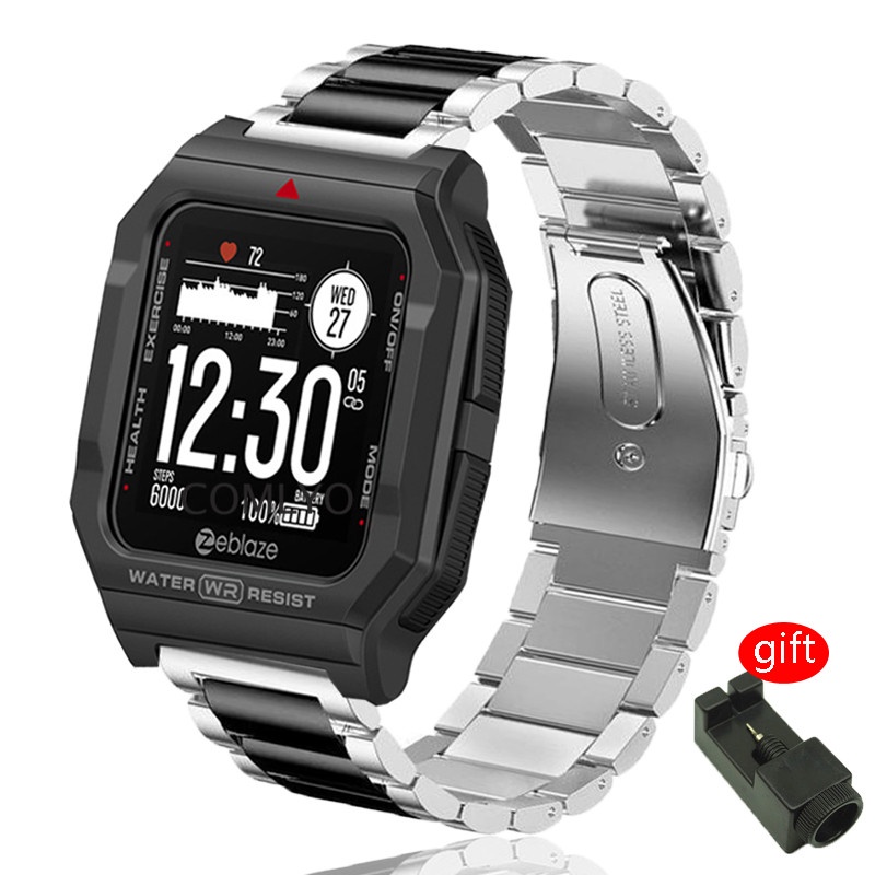 Stainless steel wristband for Zeblaze Ares Smart Watch Strap Bands ...