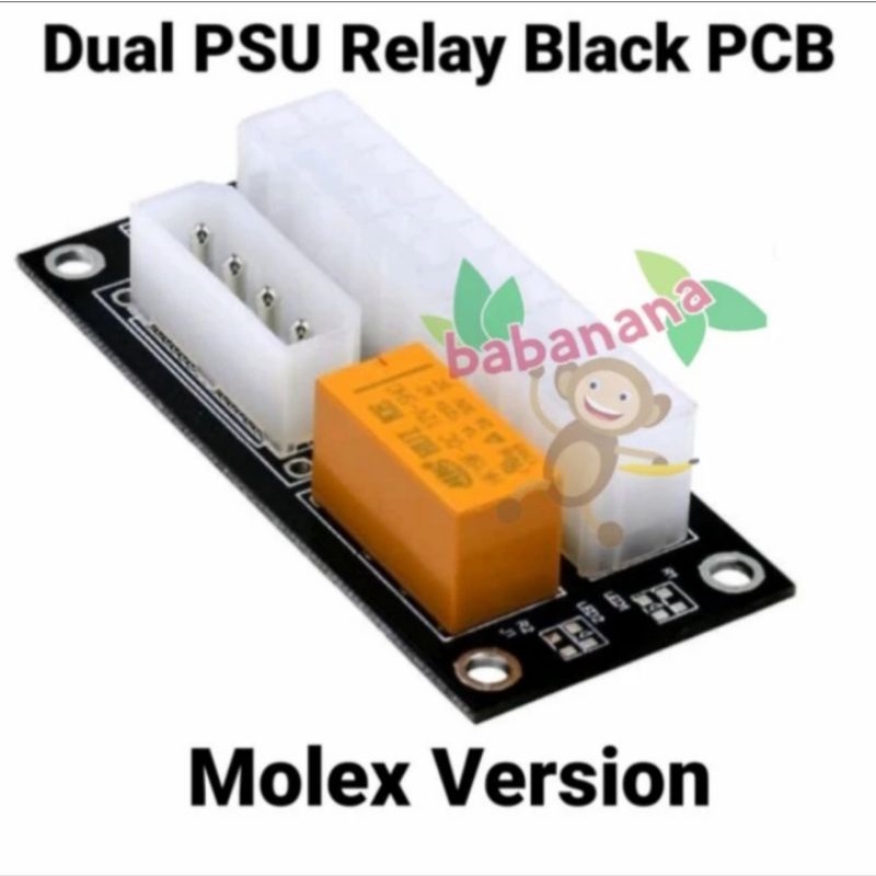 Dual power supply motherboard relay mining multi psu black Molex ...