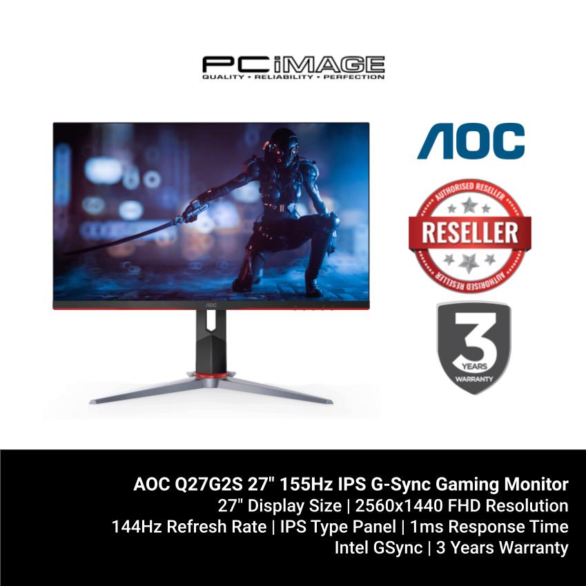 AOC Q27G2S 27" 155Hz IPS G-Sync Gaming Monitor | Shopee Malaysia