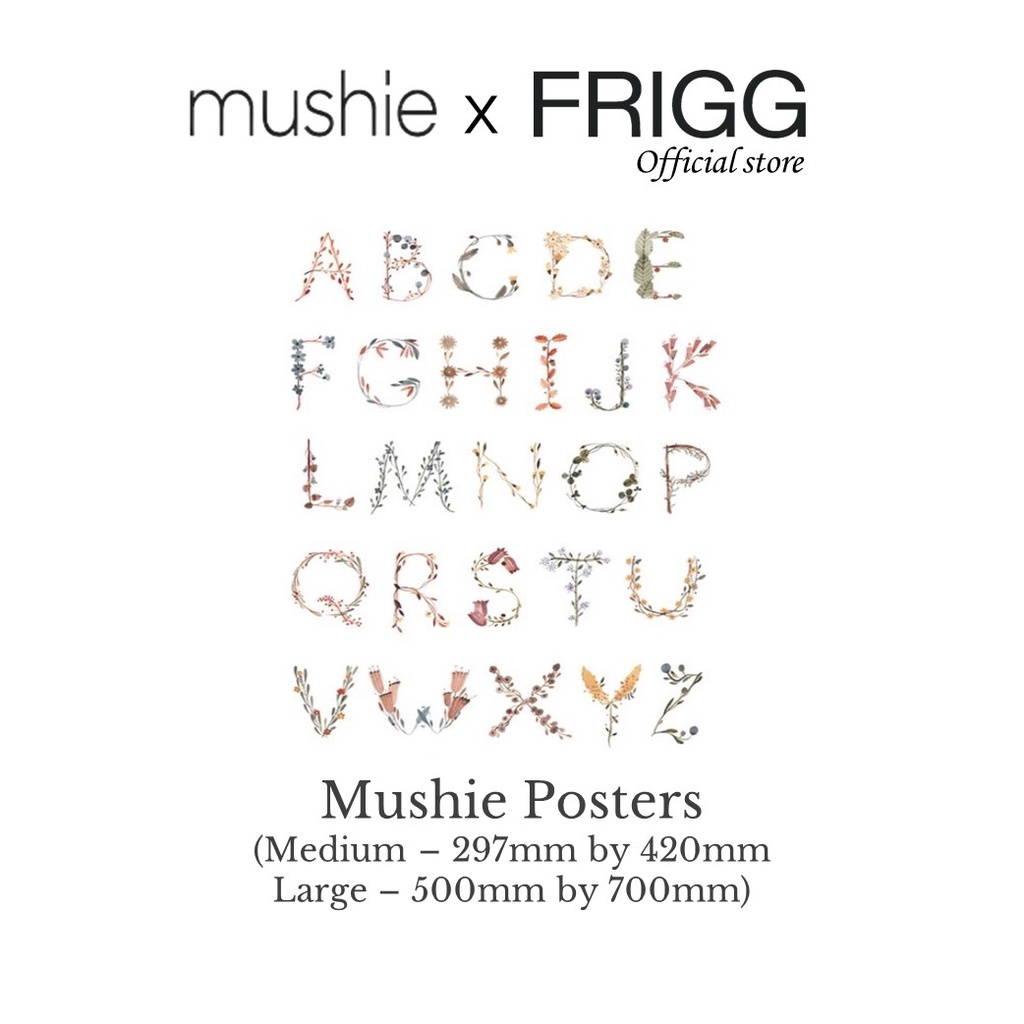 Mushie Educational Poster (4 Designs) - Nursery Learning Aid Kids ...