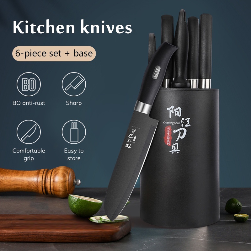 set pisau dapur Cooking Knife Sets 6 Pcs Kitchen Knife Sets Stainless ...