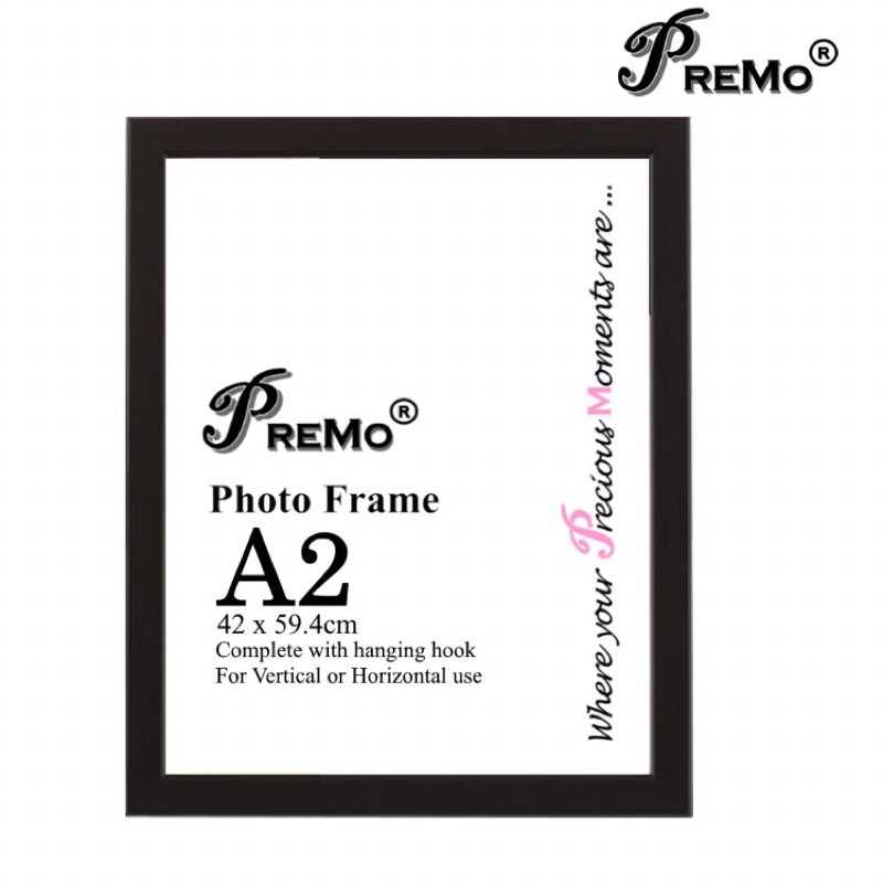 Premo A2 Wooden Large Huge Frame (42cm x 59.4cm) Bingkai Kayu Gantung ...