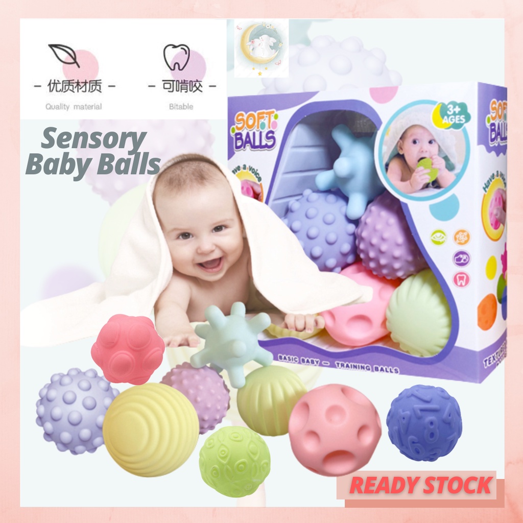 Sensory Touch Multiple Textured Baby Balls with BB Sound Bath Education ...