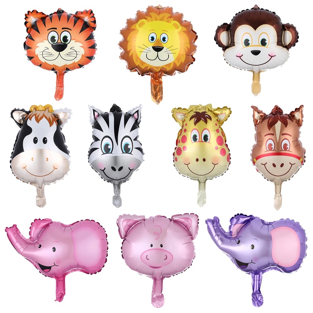 Mini Animal Foil Balloons Party Decor Baby Presents Kids Toys Lion ...