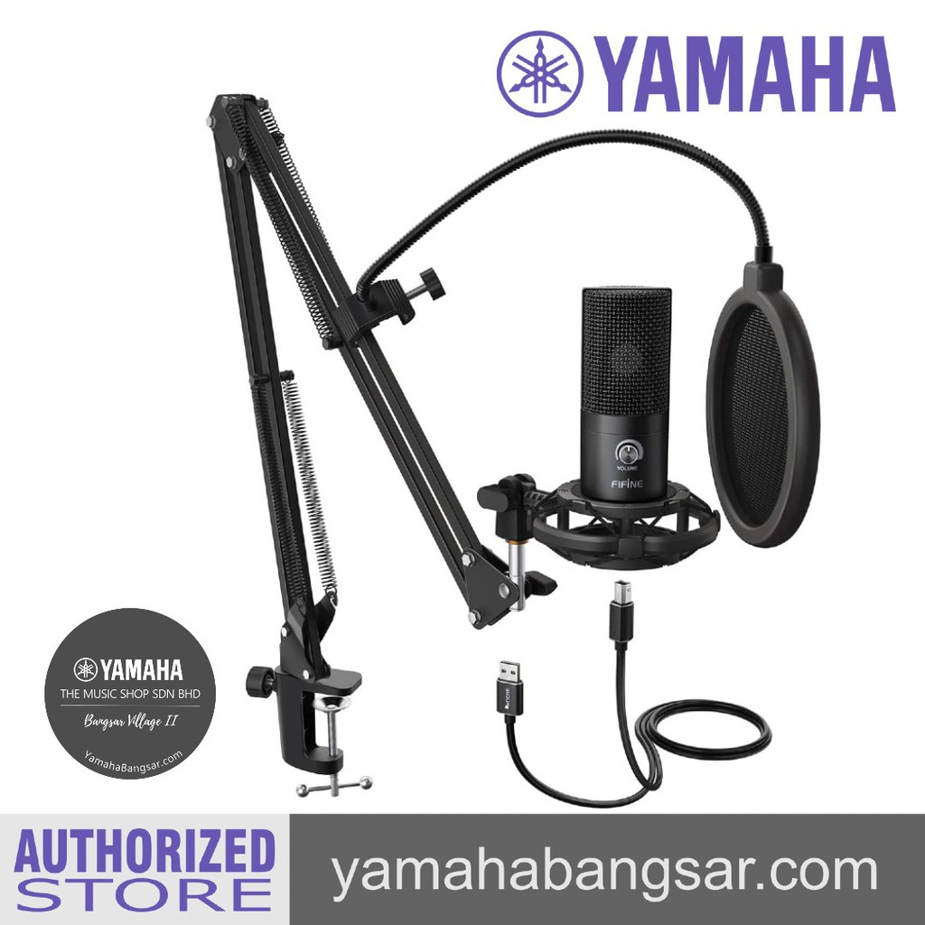 FIFINE T669 STUDIO CONDENSER USB MICROPHONE BUNDLE WITH ARM STAND ...