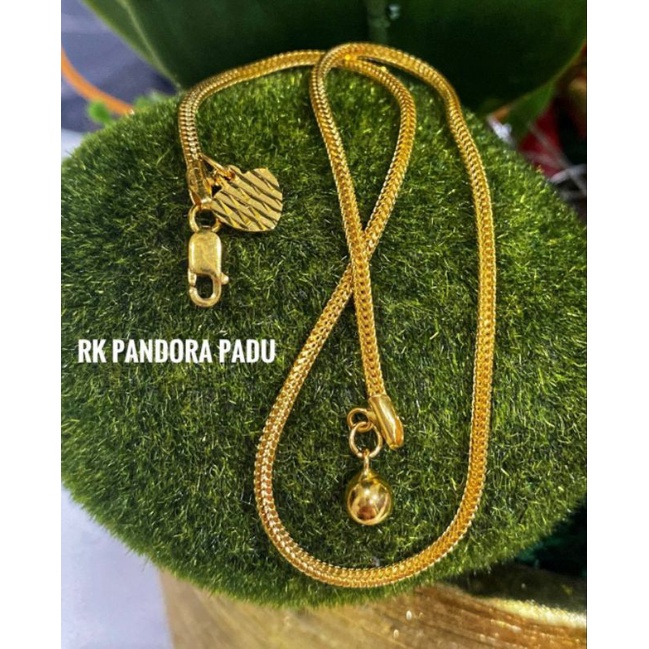rantai kaki pandora padu tahan lasak emas 916 | Shopee Malaysia