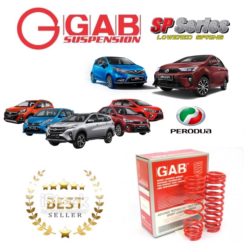 GAB SP series cool sport lowered coil spring - Perodua Myvi, Alza ...