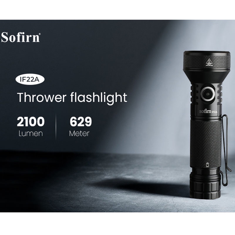 Sofirn IF22A 3A Rechargeable 2100 lumen Powerful Flashlight Luminus SFT40 LED Torch Throwing 700 ...