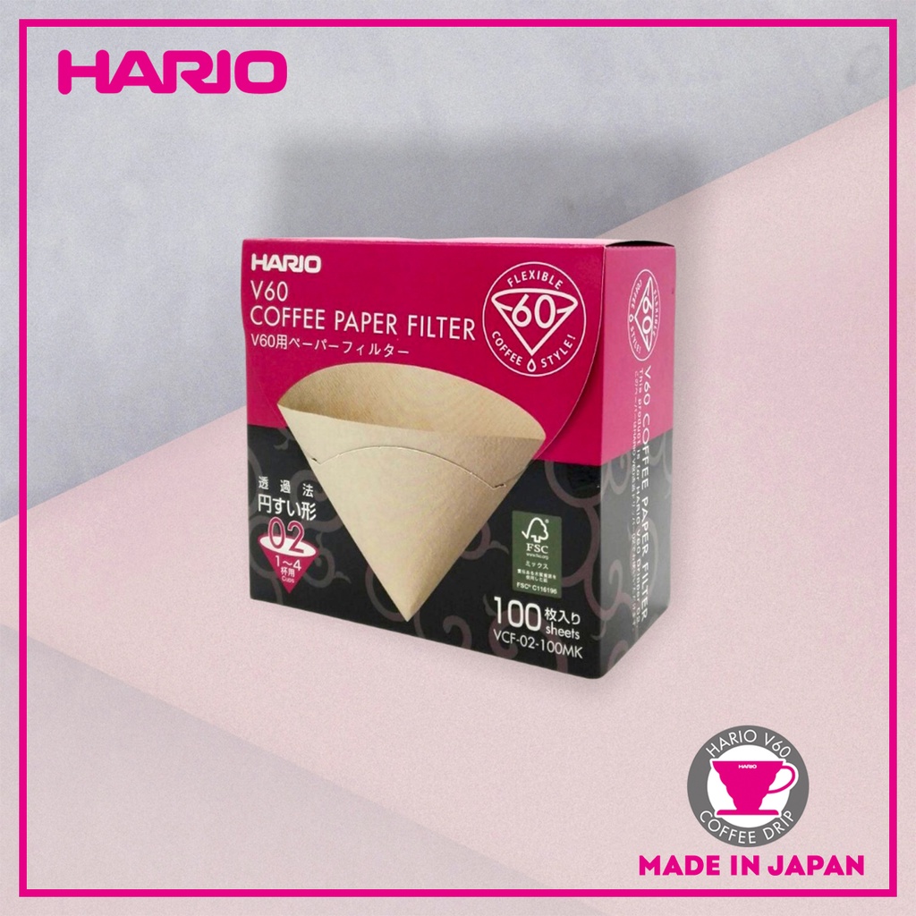 {Malaysia Stock} Hario V60 Coffee Filter Paper VCF-02-100MK (100 sheets ...