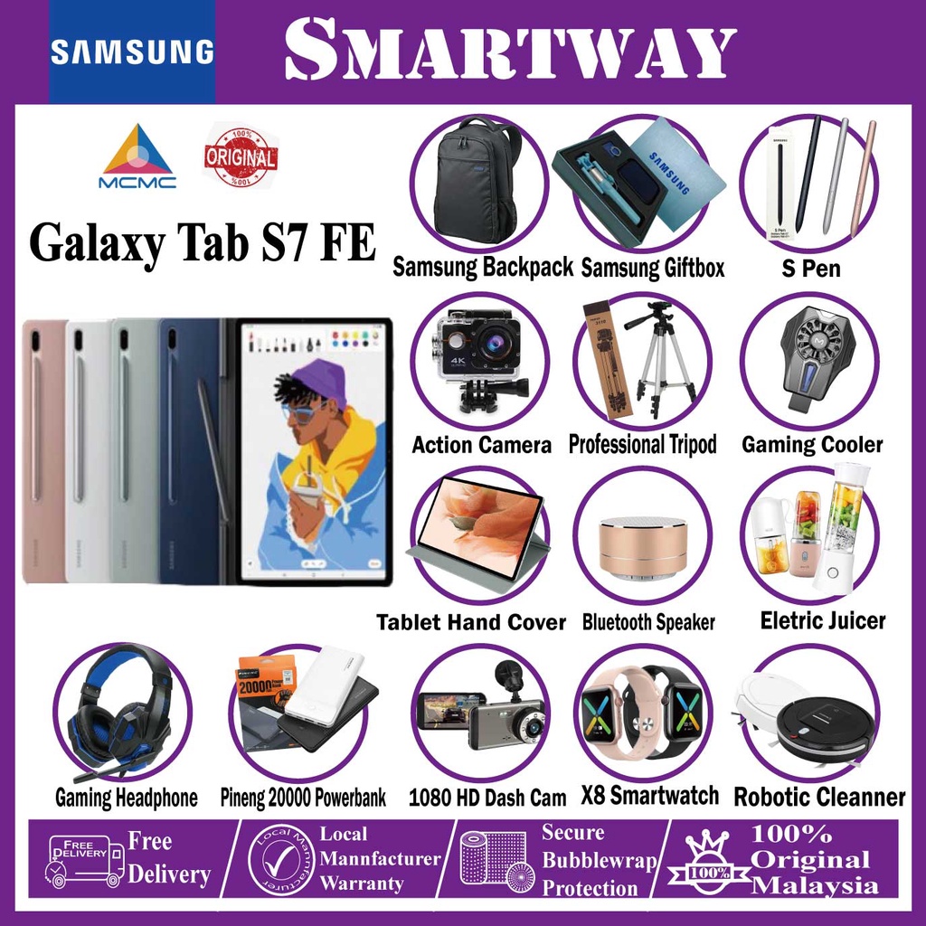 Samsung Galaxy Tab S7 FE Wifi (T733) / LTE (T735) [4GB+64GB | 6GB+128GB ...