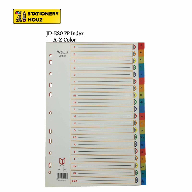 Stationery Houz A4 PP Index Divider/COLOR & GREY/Plastic Index Divider ...