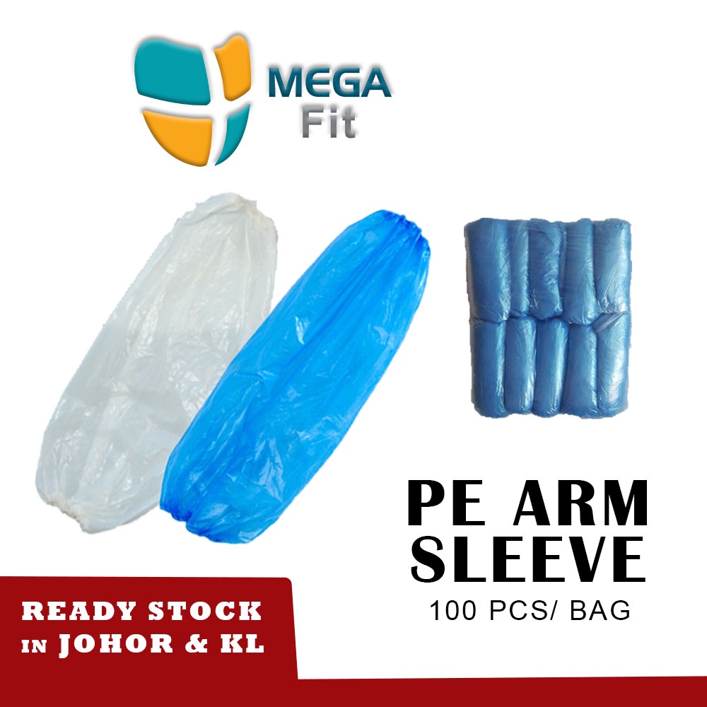 MEGAFIT Disposable PE Arm Sleeve Cover (100pcs) | Shopee Malaysia