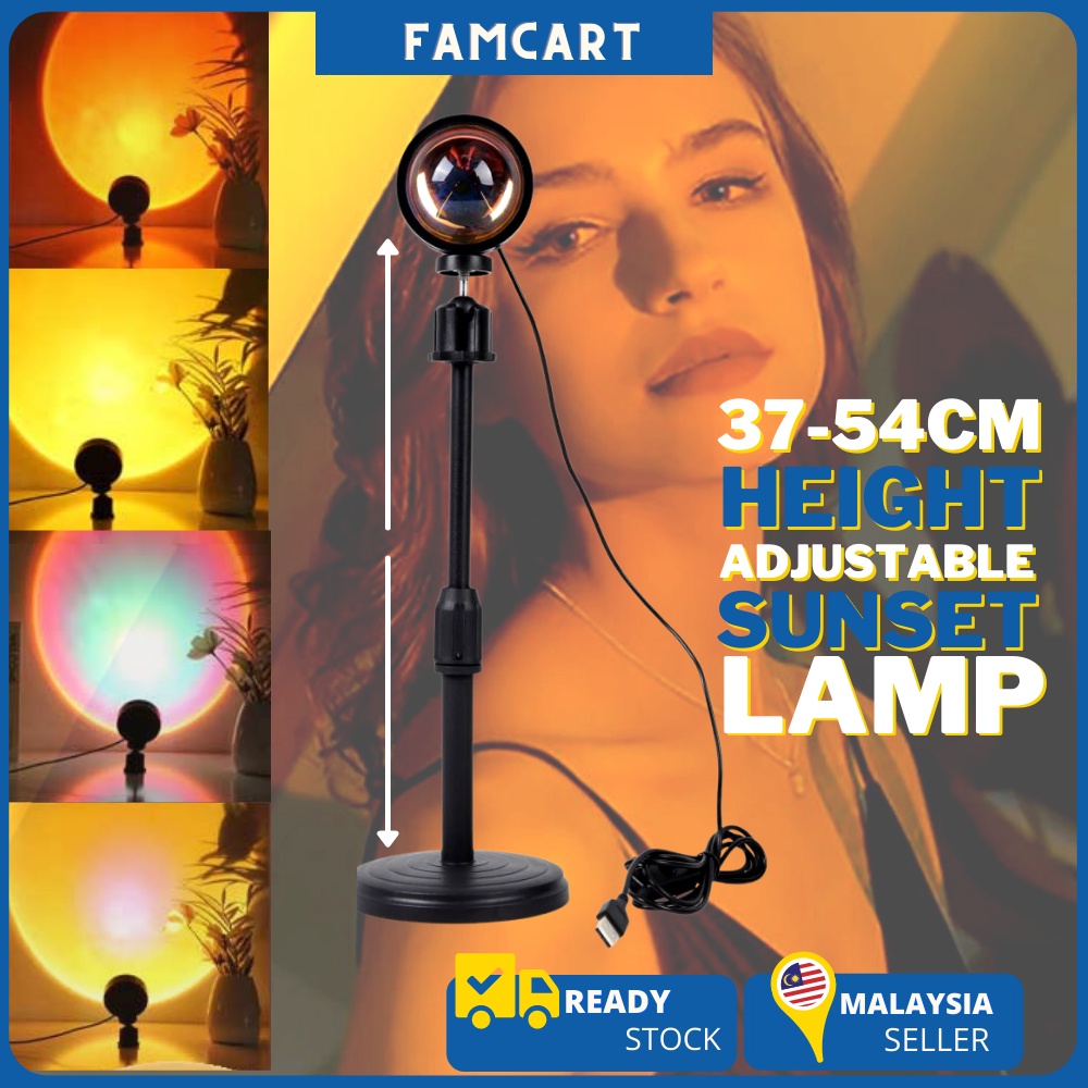🔥 Ready Stock 🔥 LED Night Lamp Sunset Light Tiktok Projector Adjuster ...