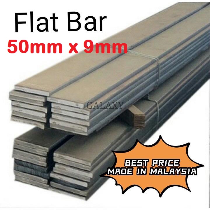 NEW MILD STEEL FLAT BAR/SOLID METAL TUBE 2"(50MM)Tickness 9mm(BESI)DIY ...