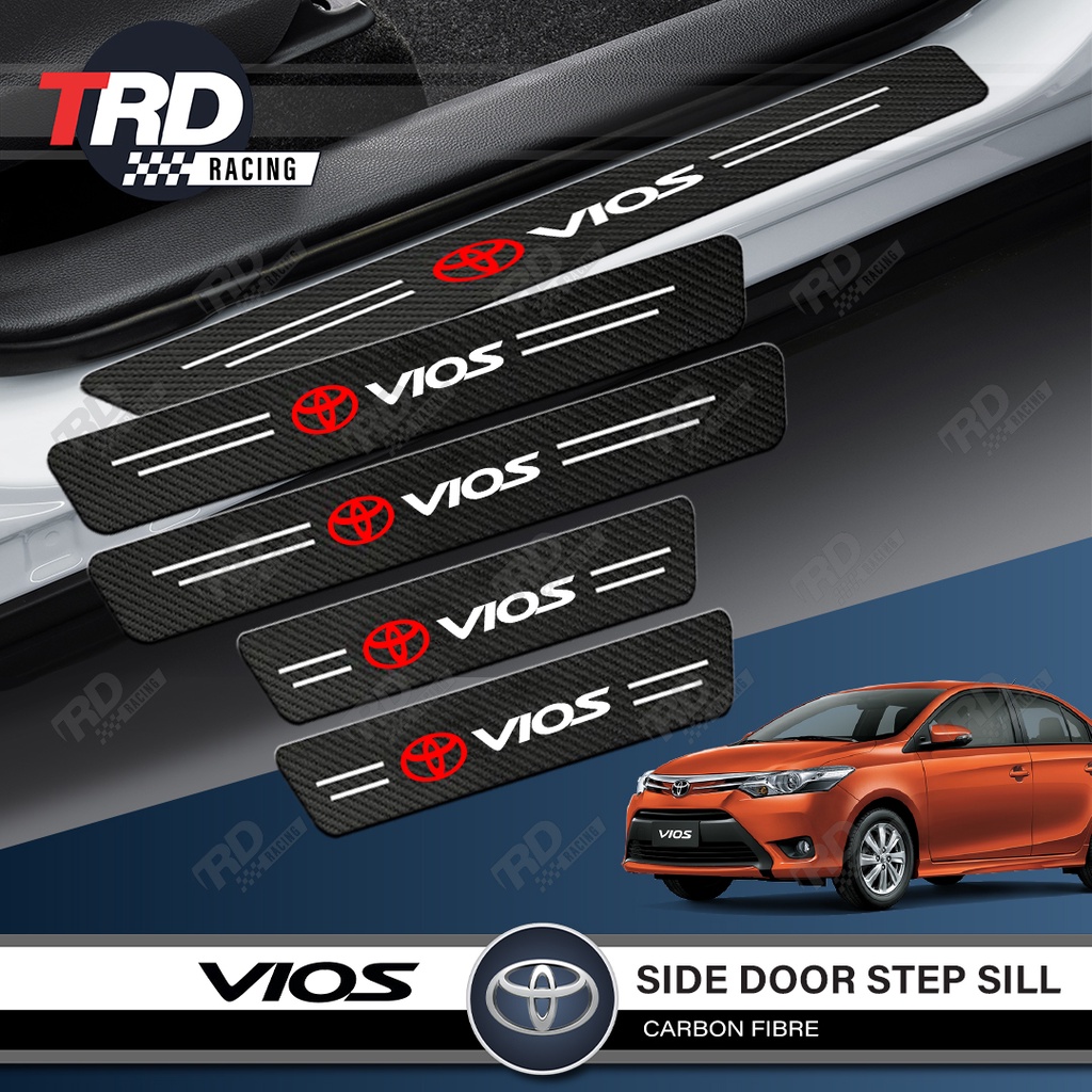 [𝗗𝗢𝗢𝗥 𝗦𝗜𝗟𝗟] TOYOTA VIOS Anti Scratch Side Step Carbon NCP93 NCP150 ...