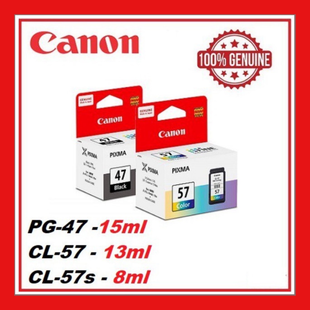 Canon PG-47 / CL-57 / CL-57S / PG47 /CL57 /CL57S Original Ink Cartridge ...