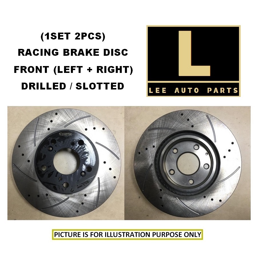 RACING BRAKE DISC (302MM) FRONT (2PCS) FORD RANGER T6 ROTOR DRILLED ...