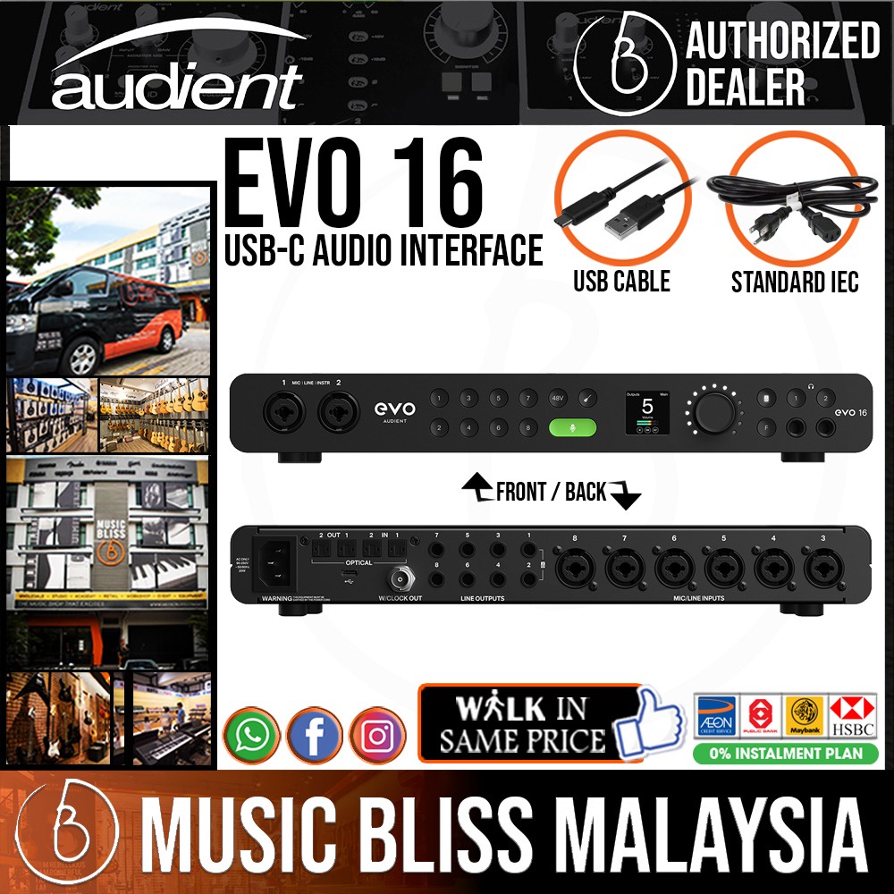 Audient Evo 16 USB Audio Interface (EVO16/EVO-16) | Shopee Malaysia