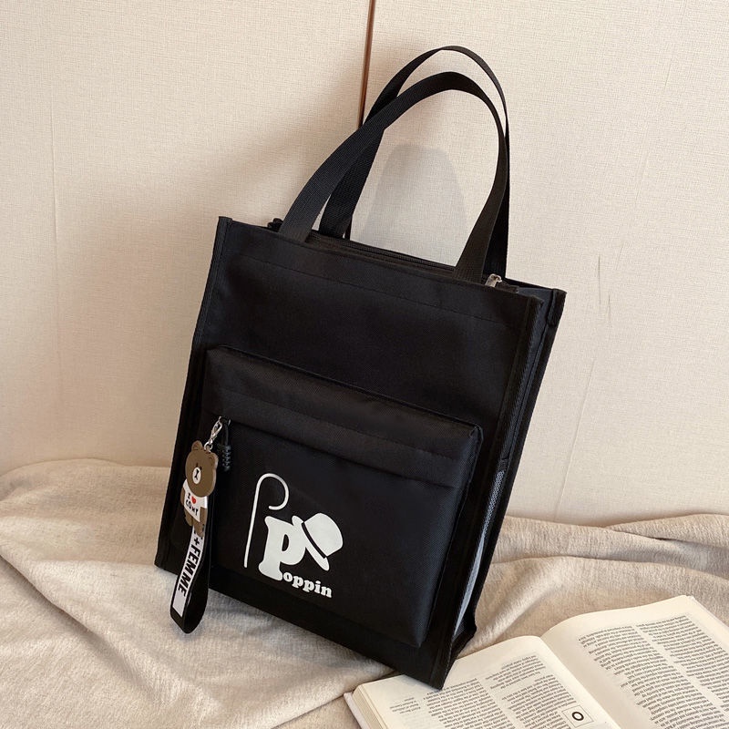 Kanvas kalis air pelajar lelaki dan perempuan A4 beg tutor beg tangan ...