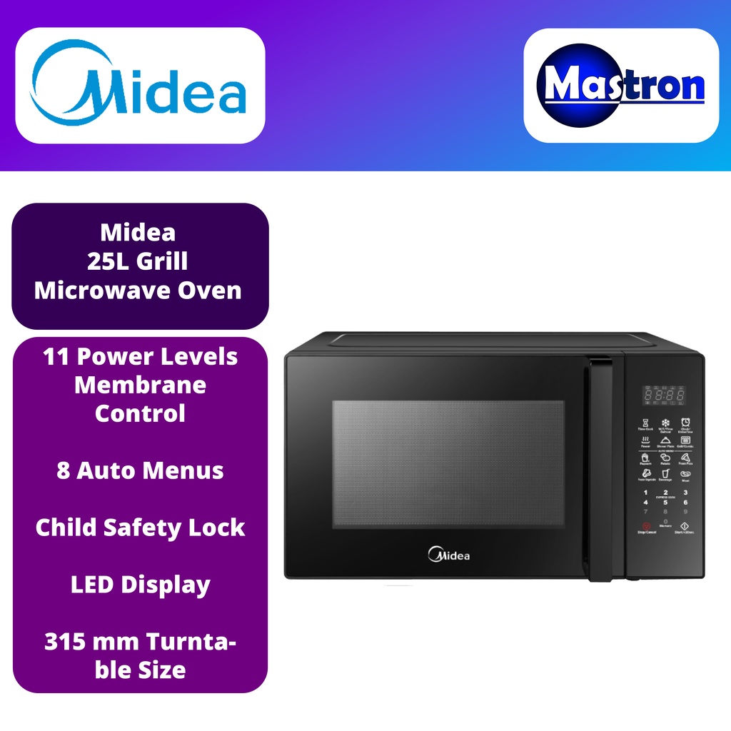 [CASHBACK 10%] Midea Grill Microwave Oven 25L MMO-EG925EXX | Shopee ...