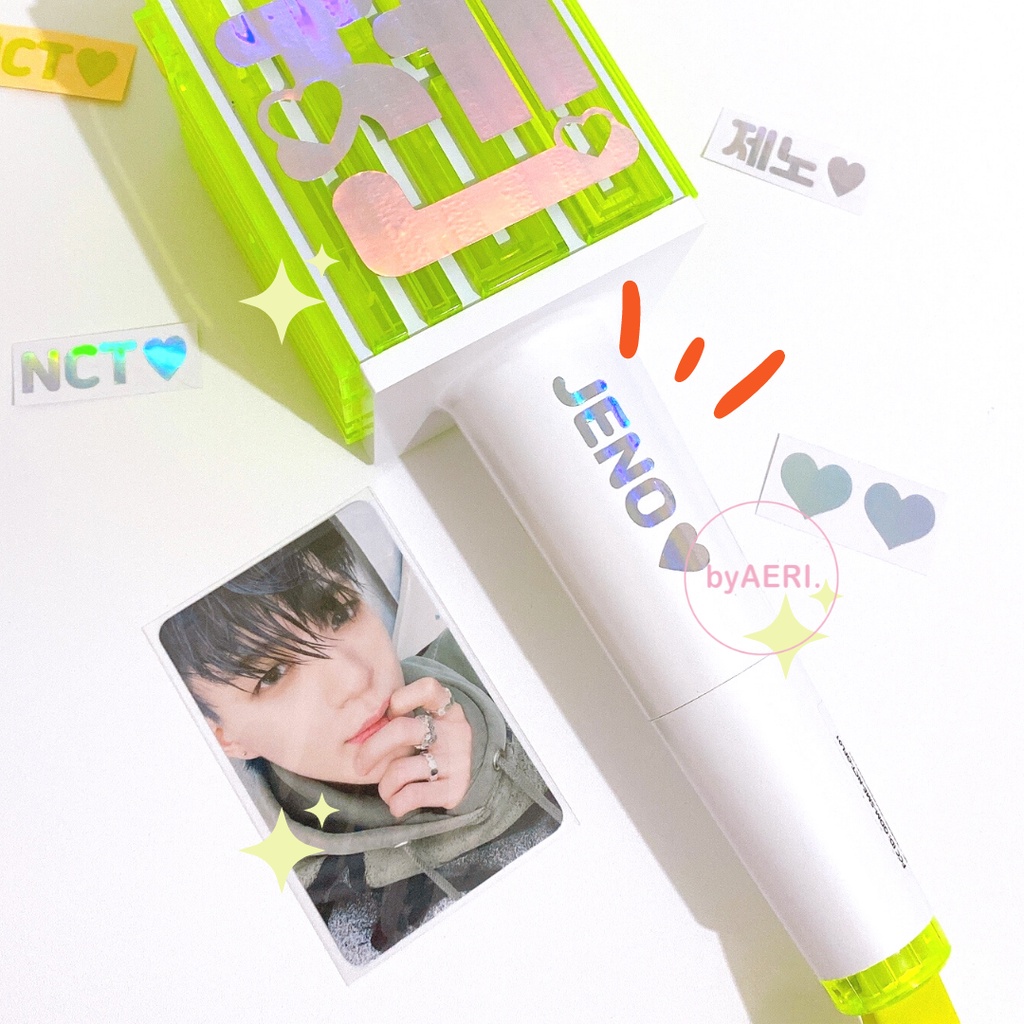 Mini PRINTED WRITING STICKER SET (NAME+HANGUL) LIGHTSTICK DECO STICKER ...