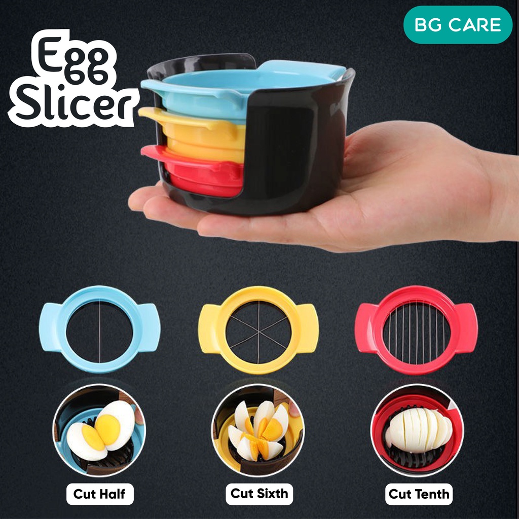Stainless Steel Egg Slicer Japan Kitchen Cut Egg Slicer 3 Blades Knives ...