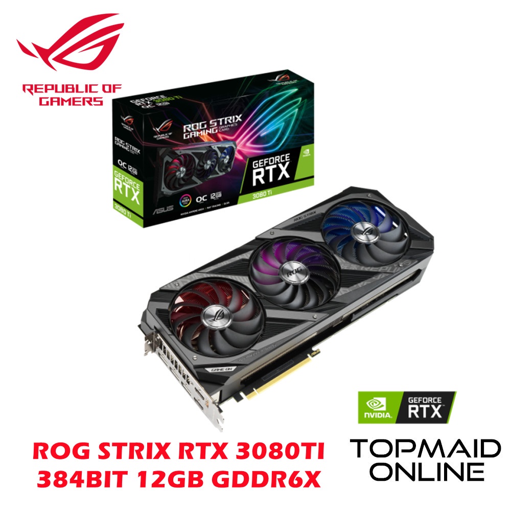 ASUS ROG STRIX RTX 3080 TI OC 12GB GDDR6X GAMING GRAPHIC CARD ( ROG ...
