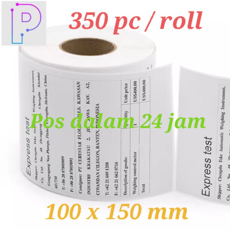 🔥 350 pcs 🔥 A6 Thermal Sticker Thermal Label Shipping Label Airway Bill ...