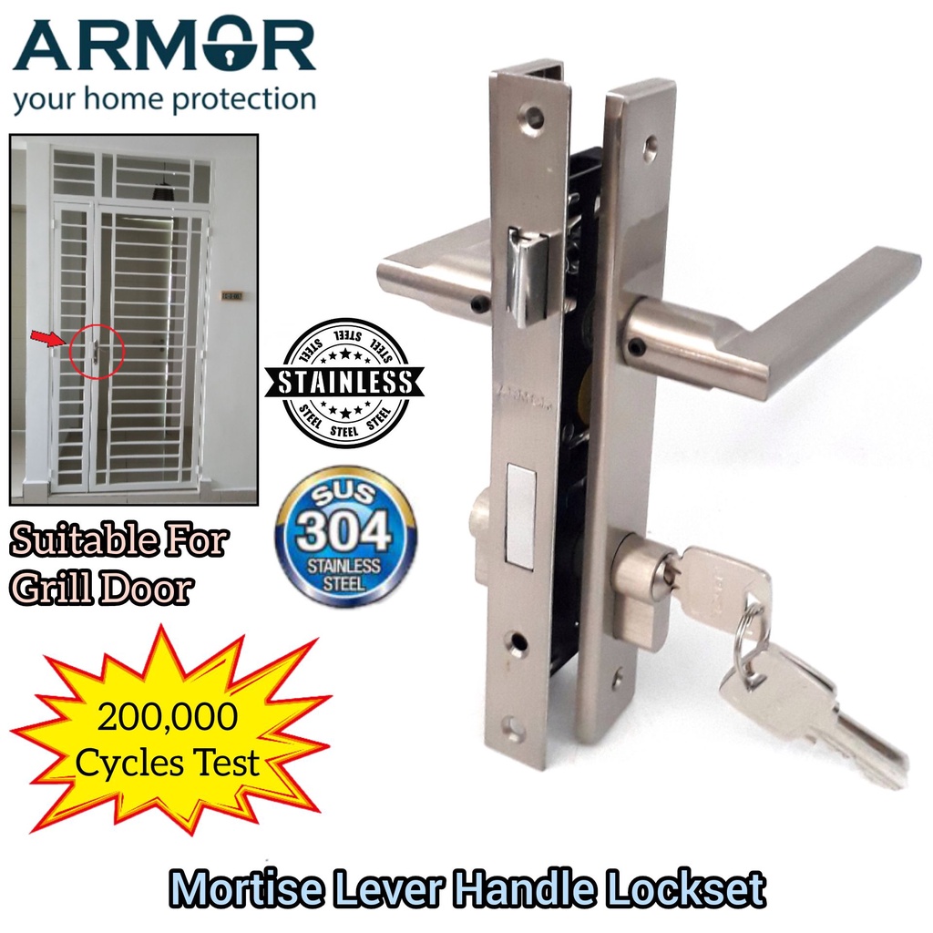 Armor Lever Mortise Lockset For Grill Door Steel Door For Door Hardware ...