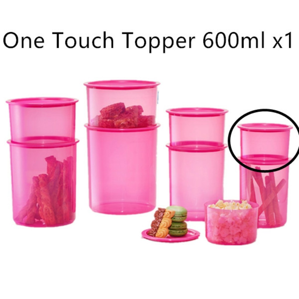 Tupperware One Touch Topper / Canister - 600ml/950ml/1.2L/1.25L/1.9L/2L/2.8L/3L/4L/4.3L | Shopee ...