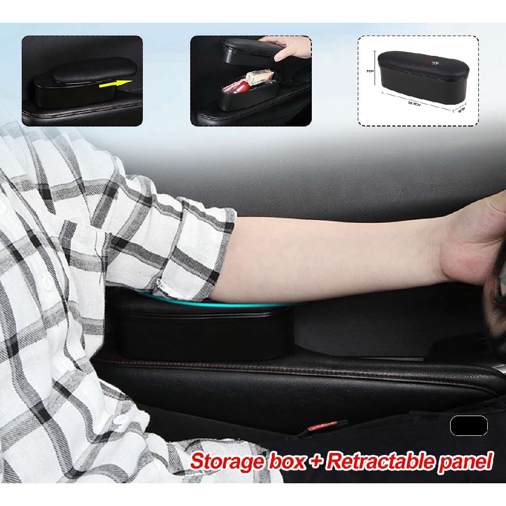 Car Universal Elbow Armrest Storage Box Door Side Pocket Arm Rest ...