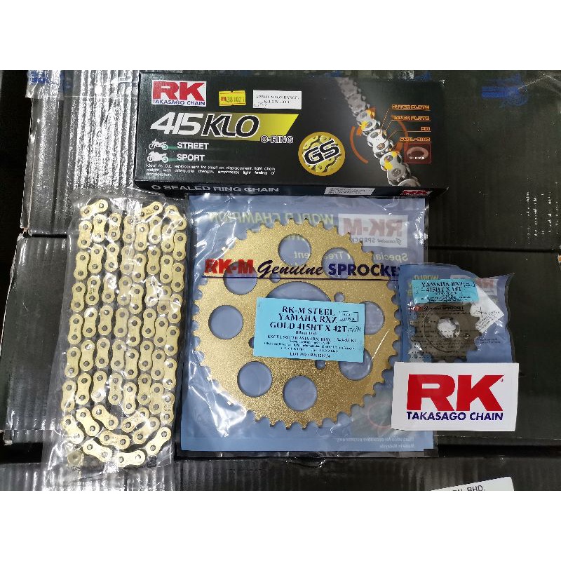 RXZ 💯 Original RK RKM GS 415 ERO KLO ORING GOLD CHAIN GS415 RXZ/Y125Z ...