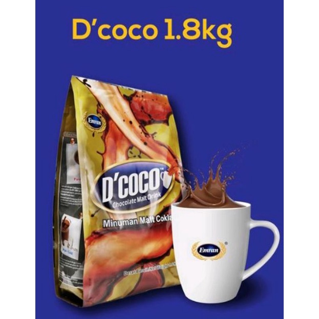 Emran D'Coco Chocolate Drink 1.8KG Minuman Coklat Emran Keluaran Muslim ...