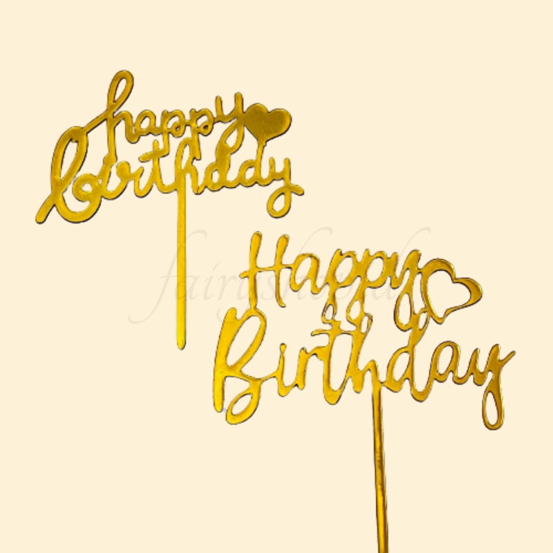 Happy Birthday Love Acrylic Cake Topper/Birthday Cake Decoration/Happy ...