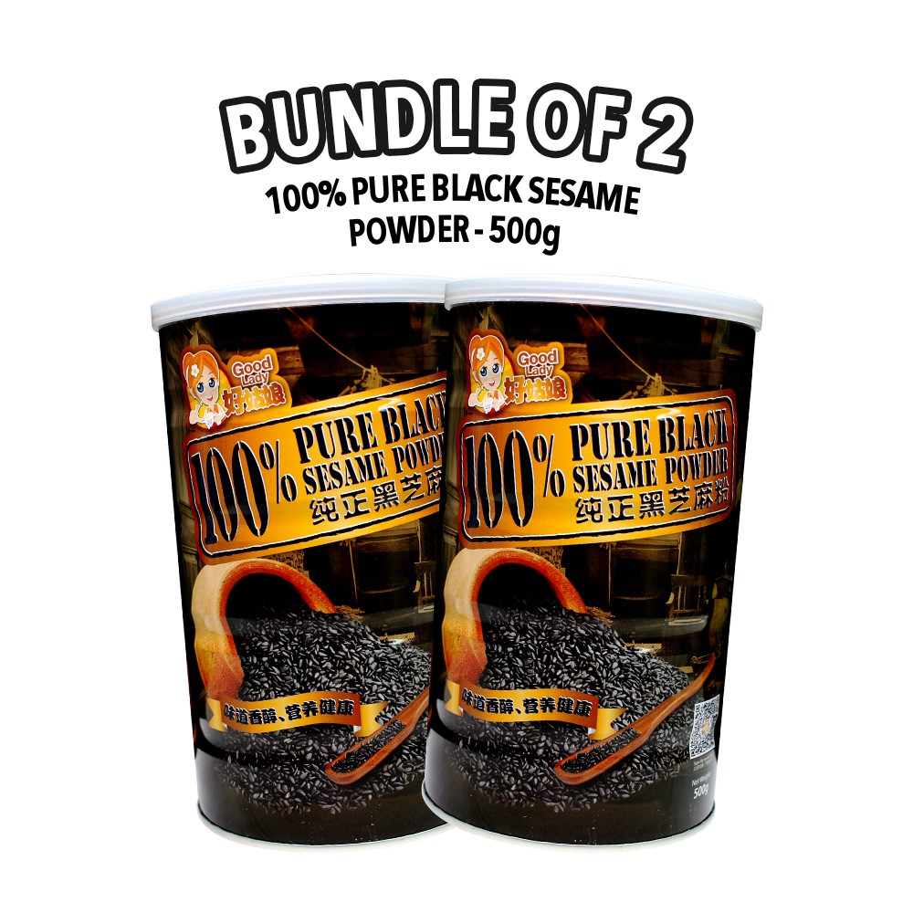 [Bundle of 2] Good Lady 100 percent Pure Black Sesame Powder - 500g + 500g | Shopee Malaysia