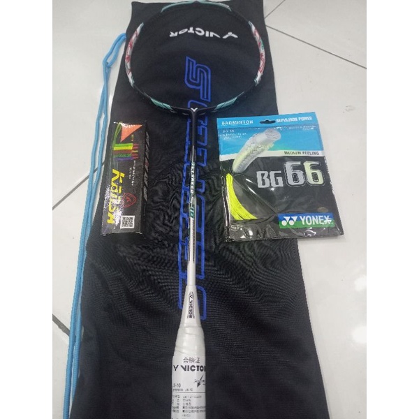 HITAM Victor Jet Speed 10 Black Racket.(Free Install Strings) (free ...