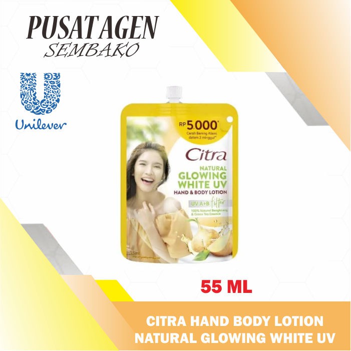 Citra HAND BODY LOTION NATURAL GLOWING WHITE UV 55ML GLOW Brightening Skin 55ML | Shopee Malaysia