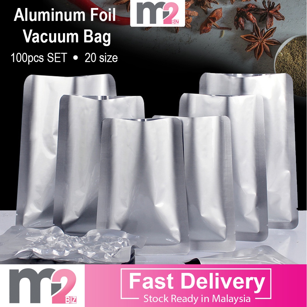 Kualiti Tinggi 100 Keping/Set Aluminium Kerajang Pengedap Vakum Makanan ...