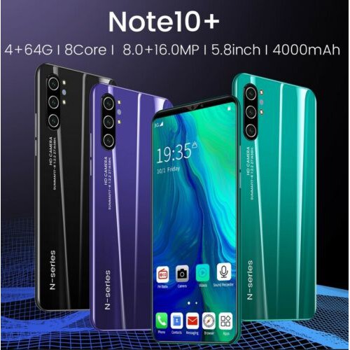 New Smart Phone Note10+ 5.8 Android sale inches Fingerprint and Face ID ...