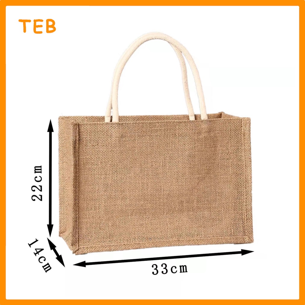 Muji Jute Recycle Bag Eco DIY String Tote | Beg Guni Jute Mesra Alam ...