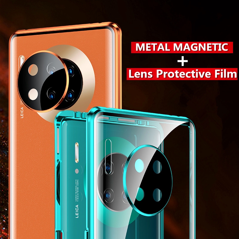 Huawei Mate 30 Pro 5G /Mate 20 Pro Cases Metal Camera Lens protective Glass film Case Magnetic ...