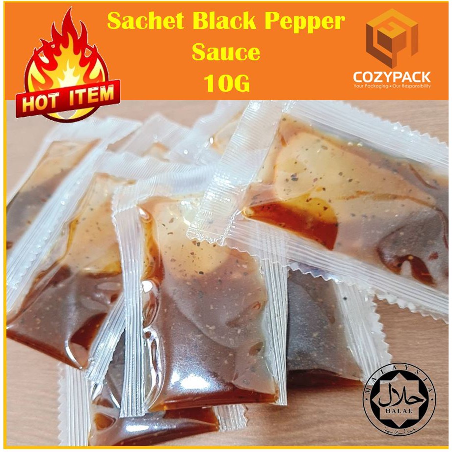 🔥Ready Stock🔥 [50PKTS] Black Pepper Sauce Sachets/ Sos Lada Hitam ...
